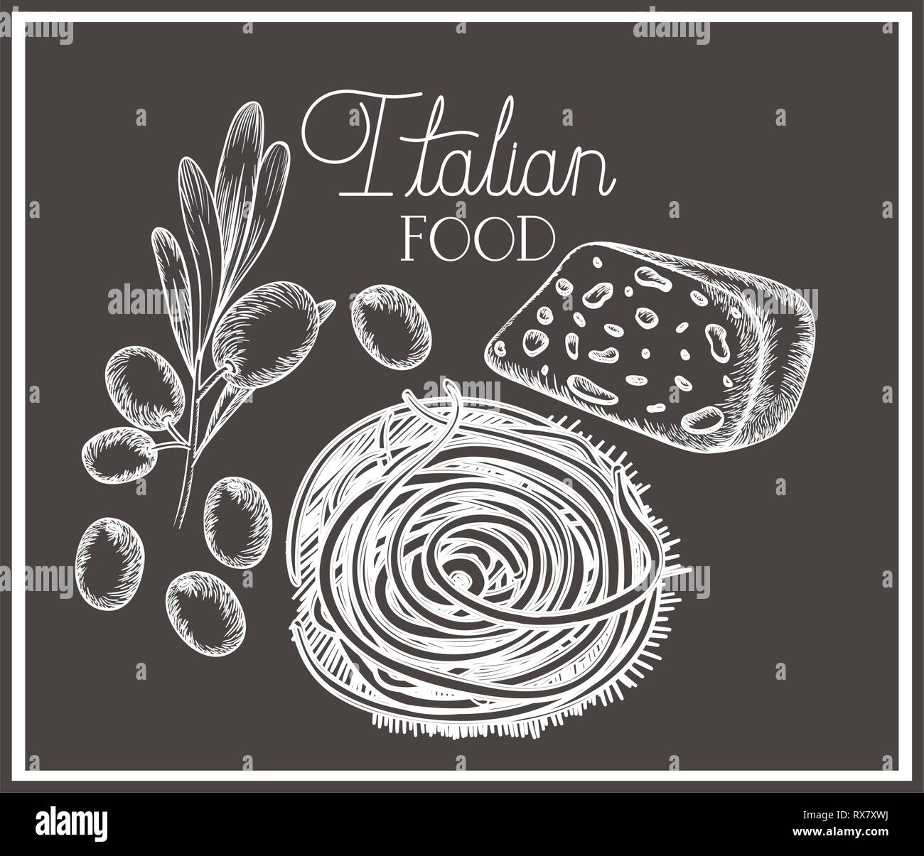 pattern of delicious italian food Stock Vector Image & Art - Alamy