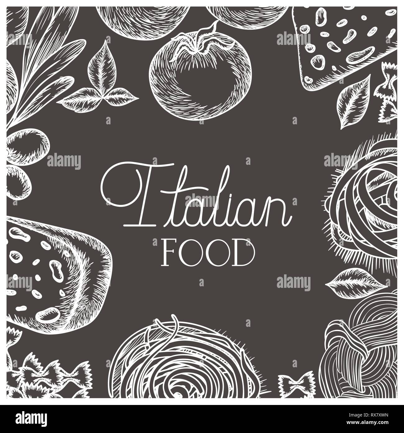 pattern of delicious italian food Stock Vector Image & Art - Alamy