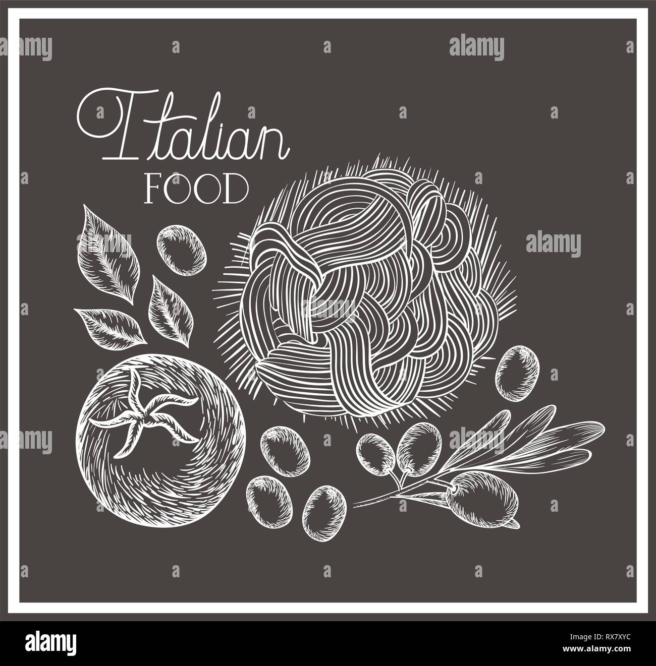 pattern of delicious italian food Stock Vector Image & Art - Alamy