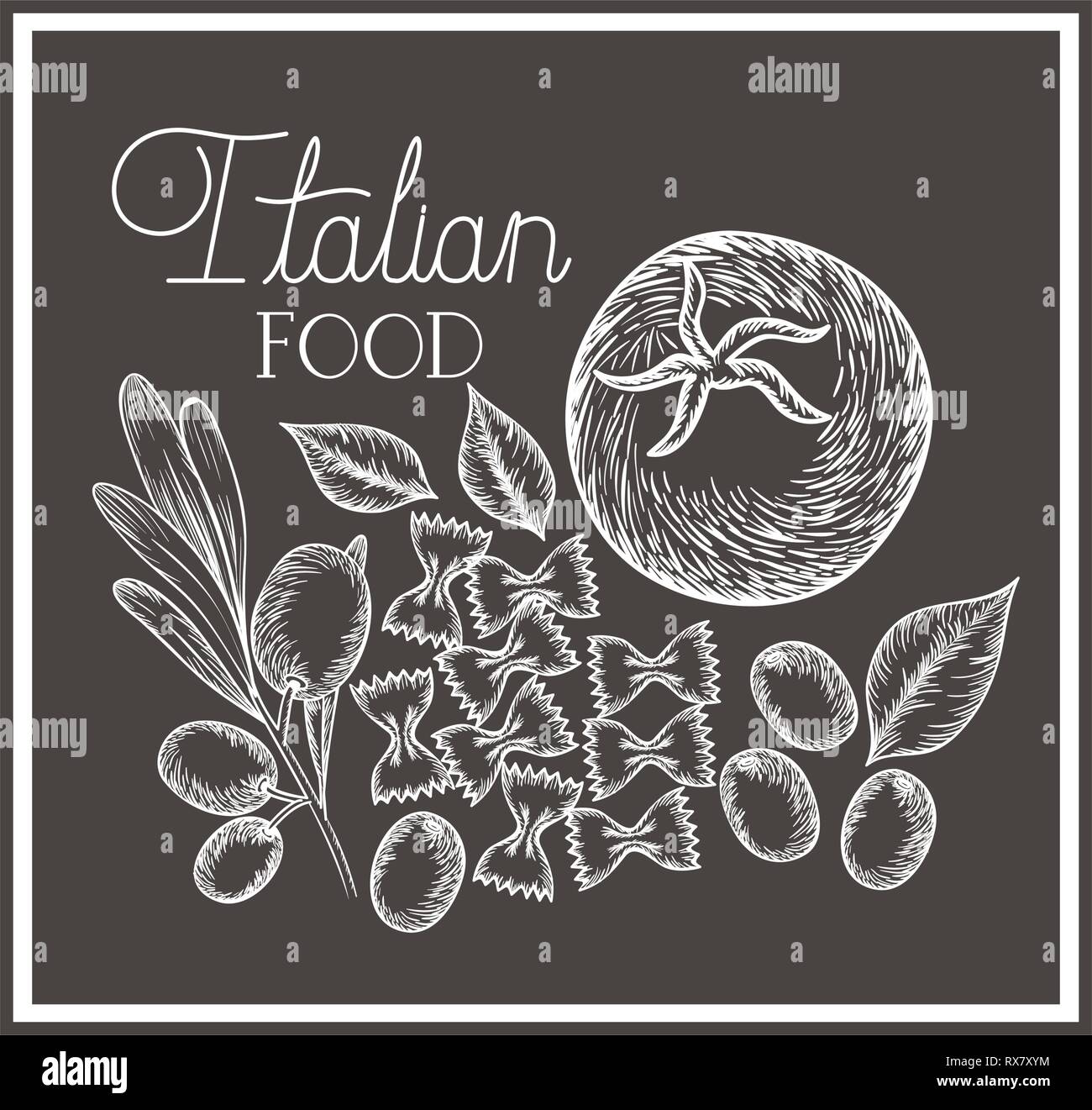 pattern of delicious italian food Stock Vector Image & Art - Alamy