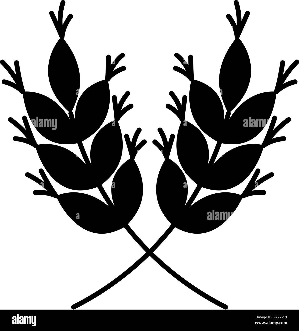 wheat leaves isolated icon Stock Vector Image & Art - Alamy