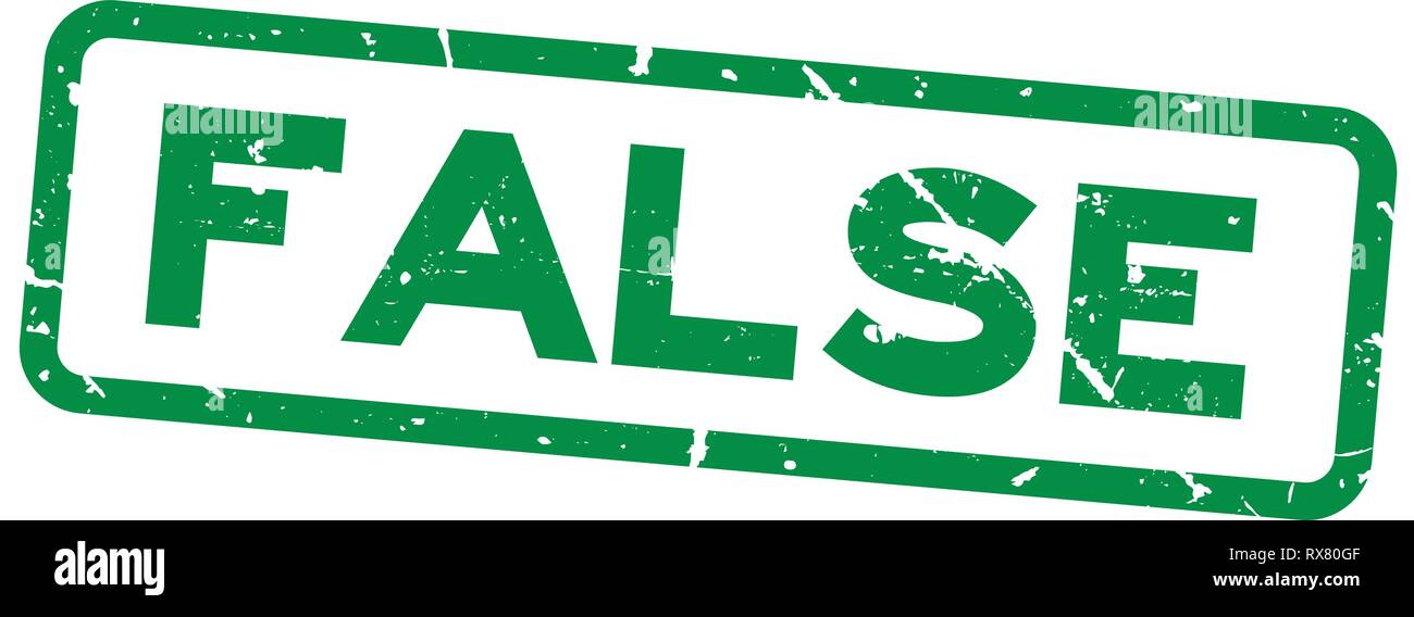 Grunge green false wording square rubber seal stamp on white background Stock Vector Image & Art ...