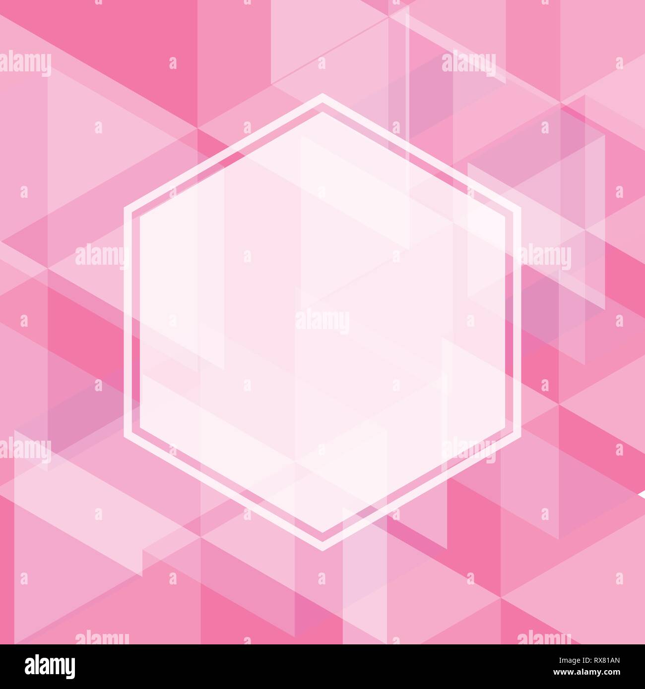 Abstract pink color of geometric shape with blank space of white ...