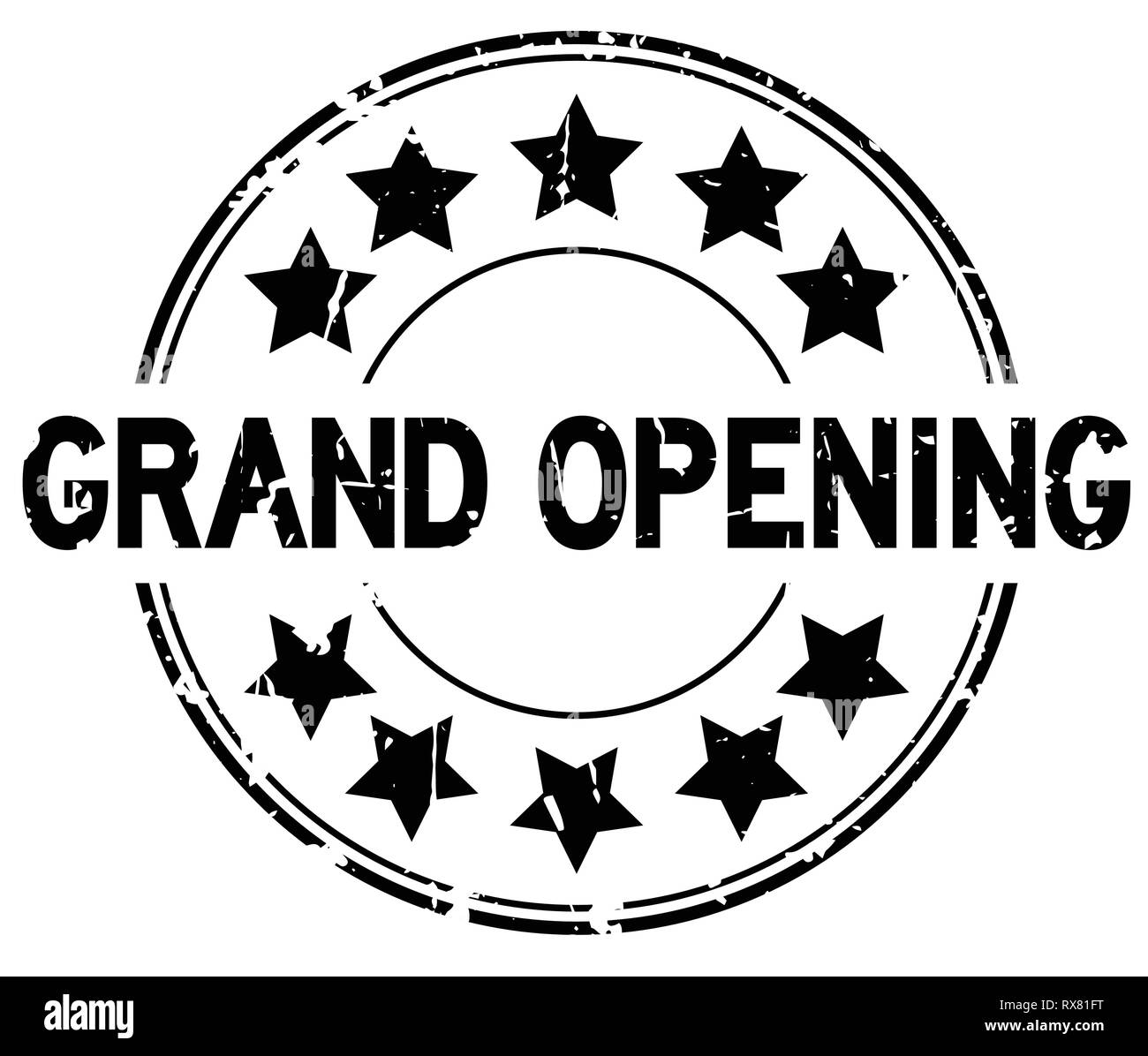 Grand opening sign Black and White Stock Photos & Images - Alamy