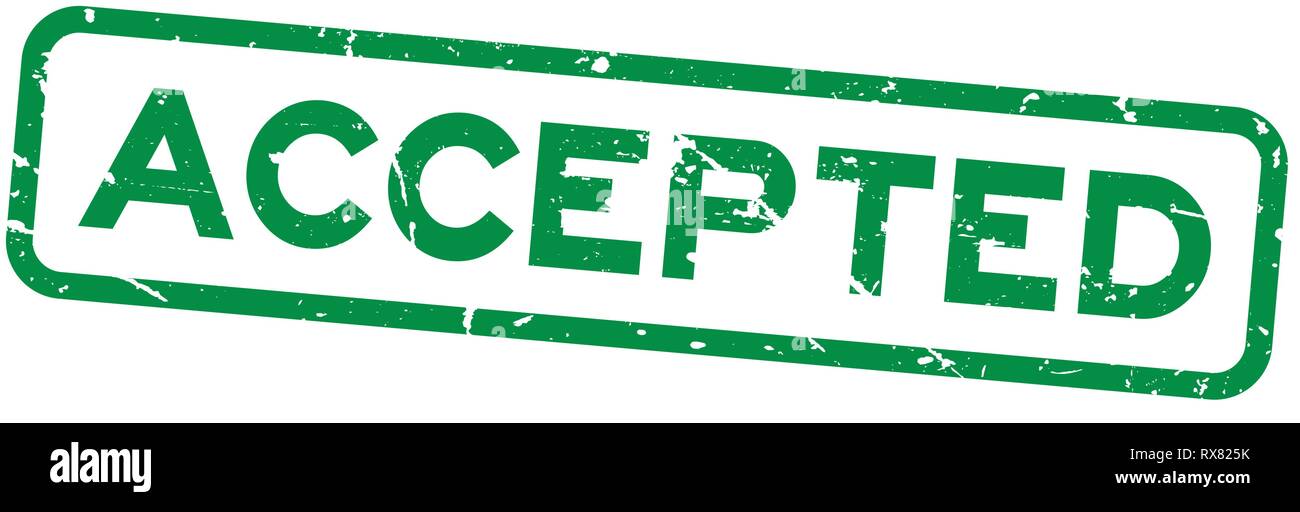 Grunge green accepted word square rubber seal stamp on white background Stock Vector Image & Art ...