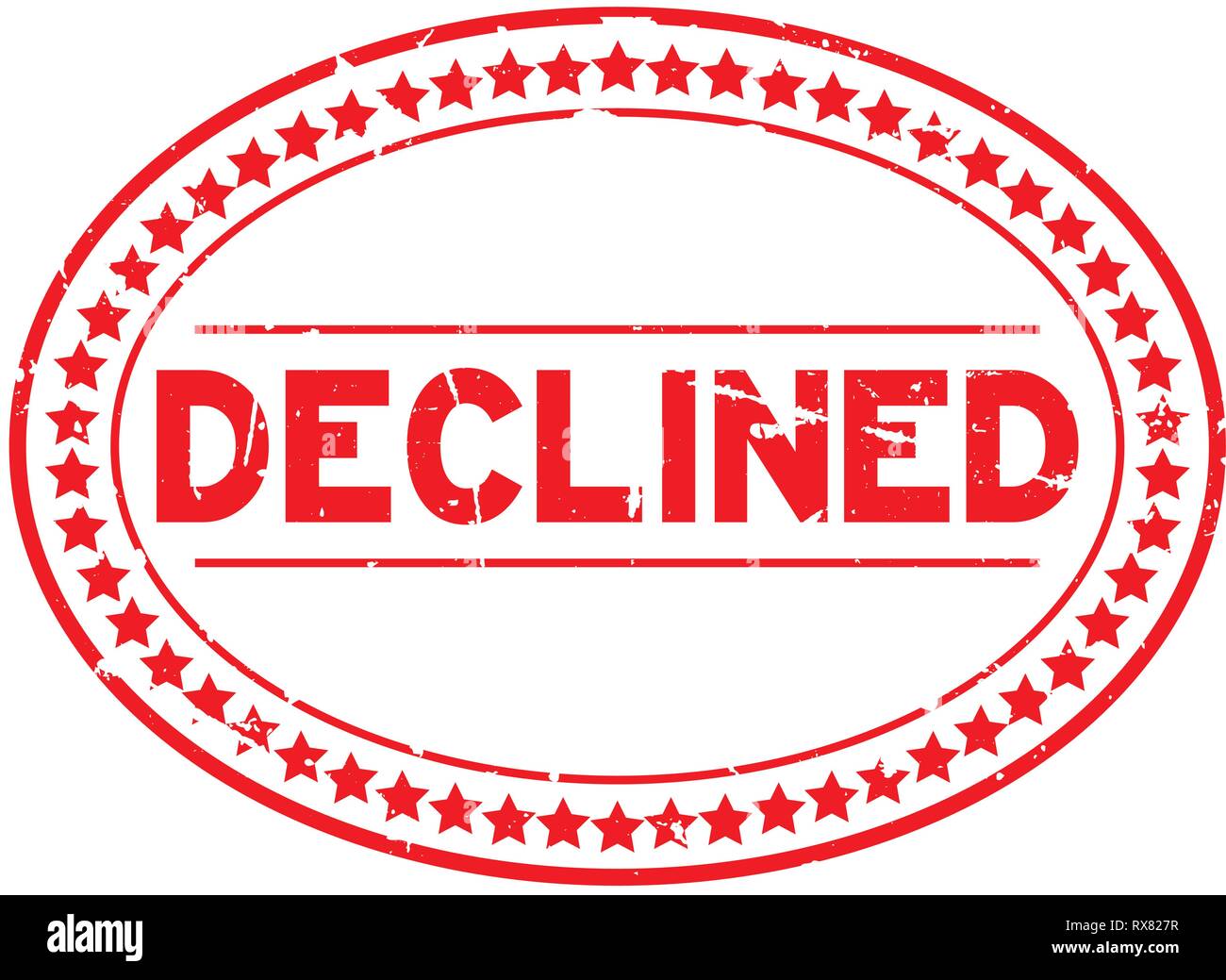 Declined stamp Stock Vector Images - Alamy