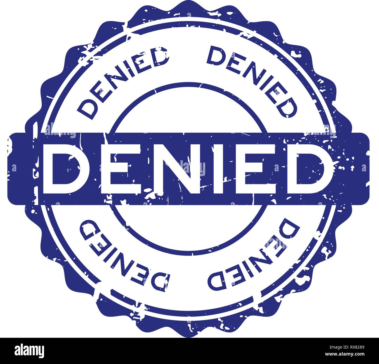 Visa Denied Stamp Stock Vector Images Alamy