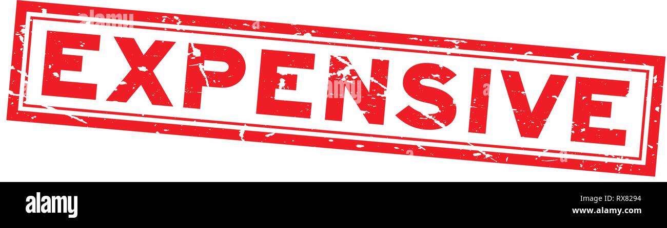 Grunge red expensive word square rubber seal stamp on white background Stock Vector Image & Art ...