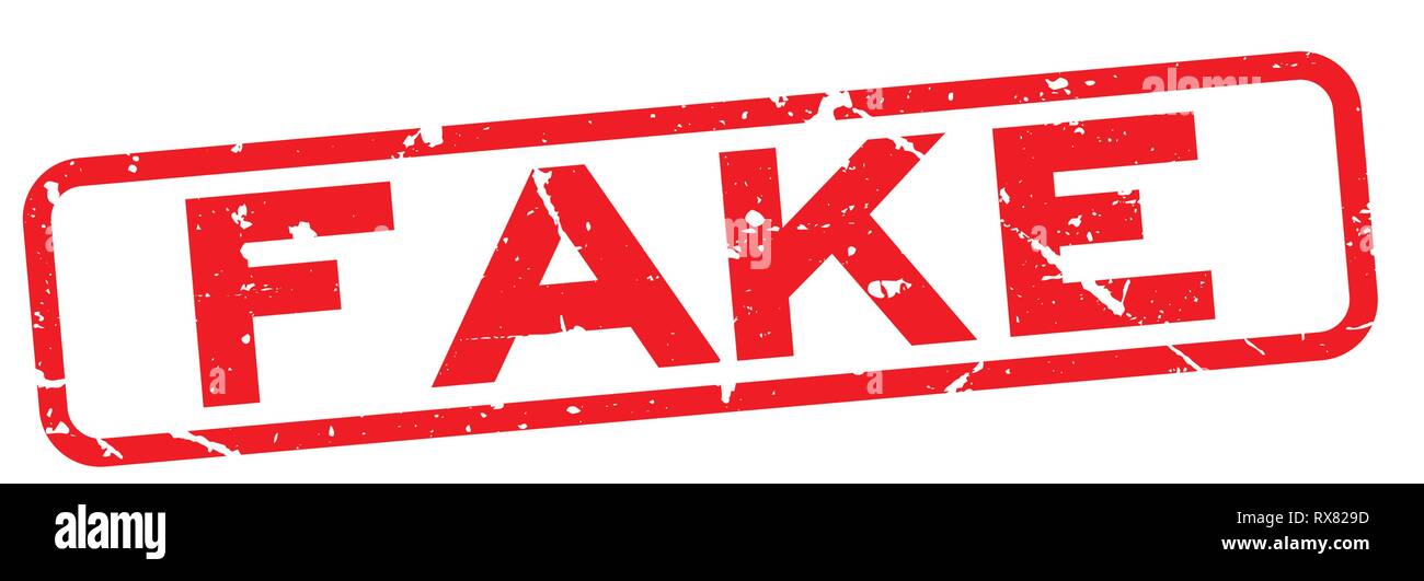 Grunge red fake word square rubber seal stamp on white background Stock Vector Image & Art - Alamy