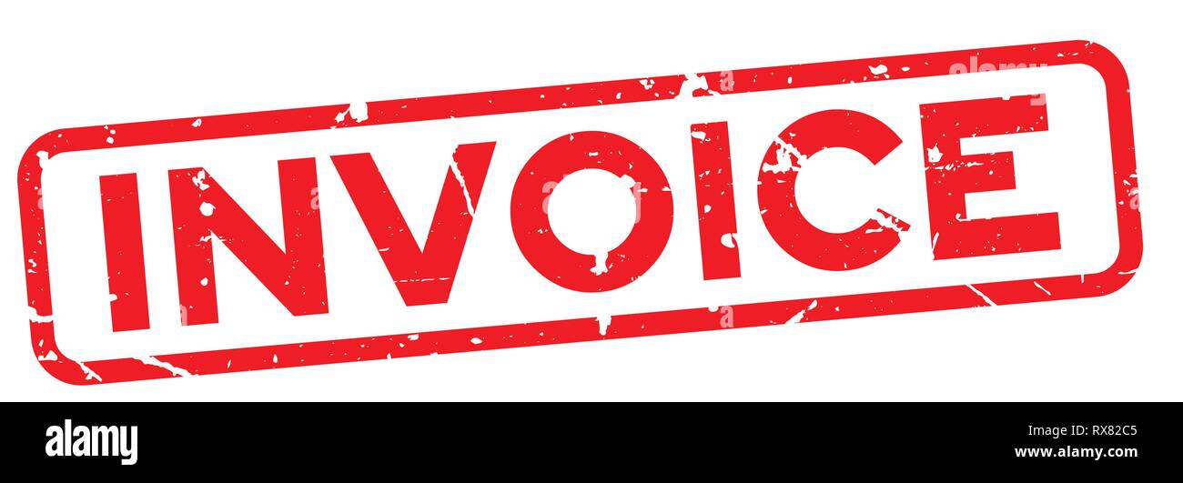 Grunge red invoice word square rubber seal stamp on white background Stock Vector Image & Art ...