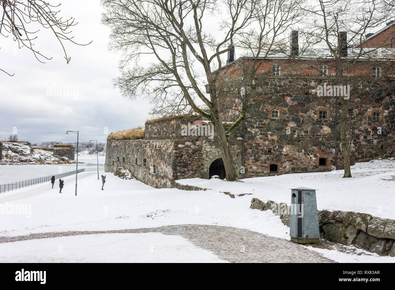 Helsinki, Finland. Walls and fortifications of the fortress island of ...