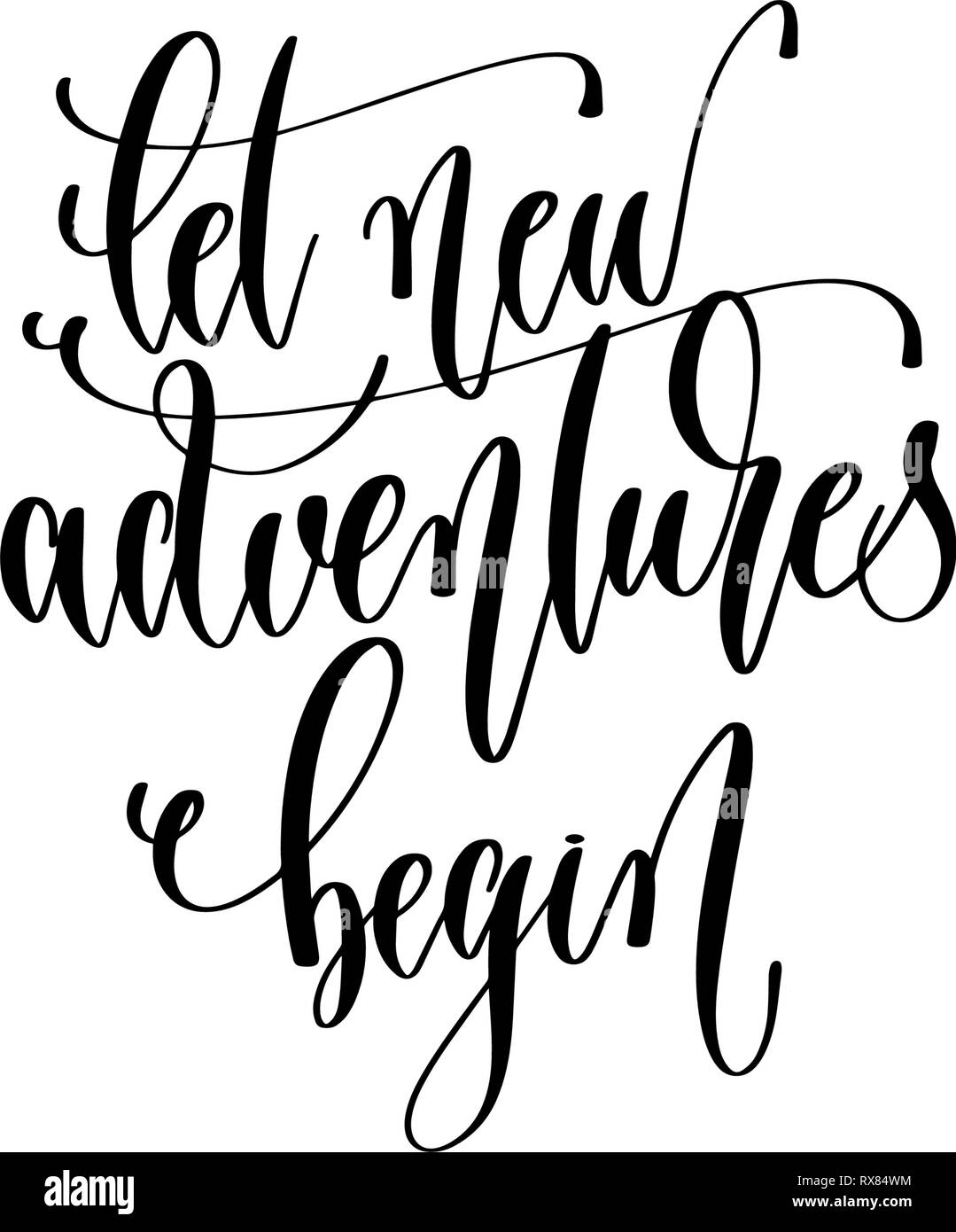 Let new adventures begin Stock Vector Images - Alamy