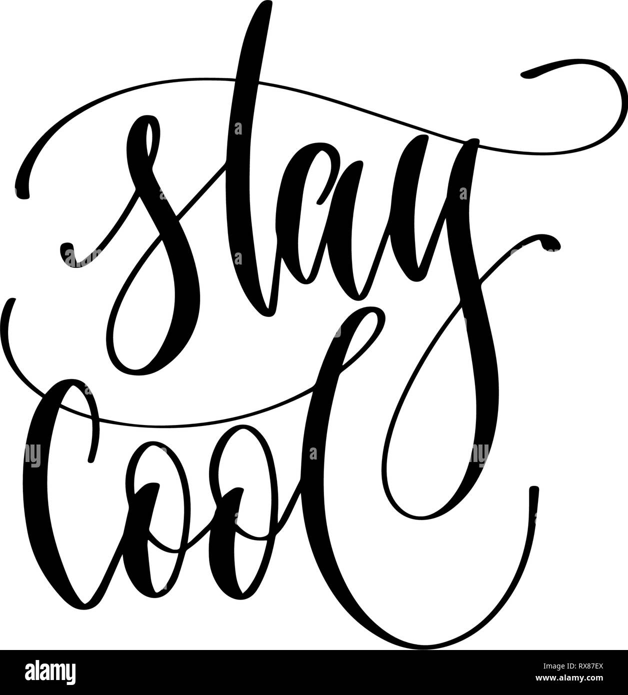 stay cool - hand lettering inscription text about happy summer time ...