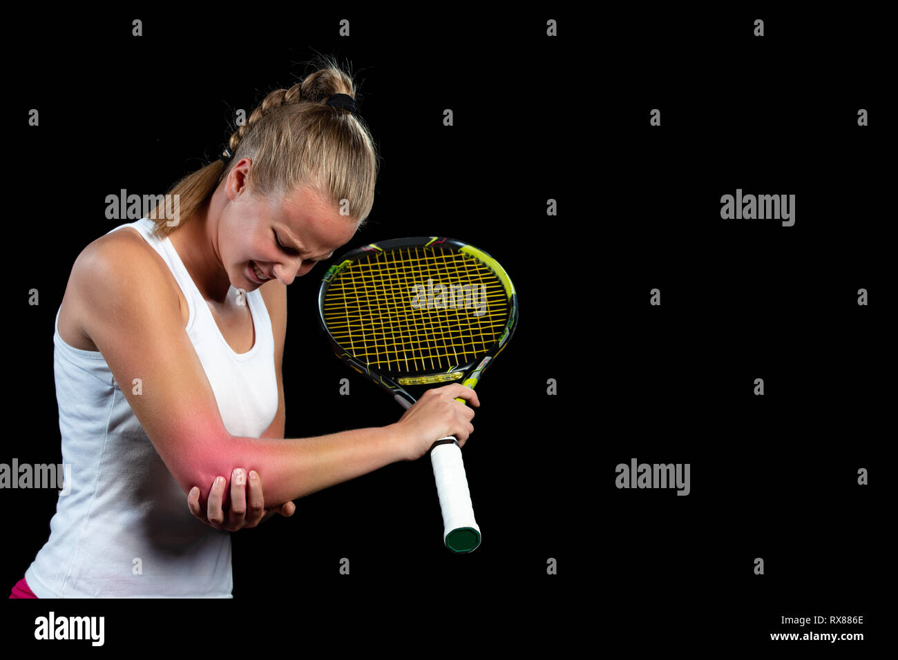 Female tennis player pain hi-res stock photography and images - Alamy
