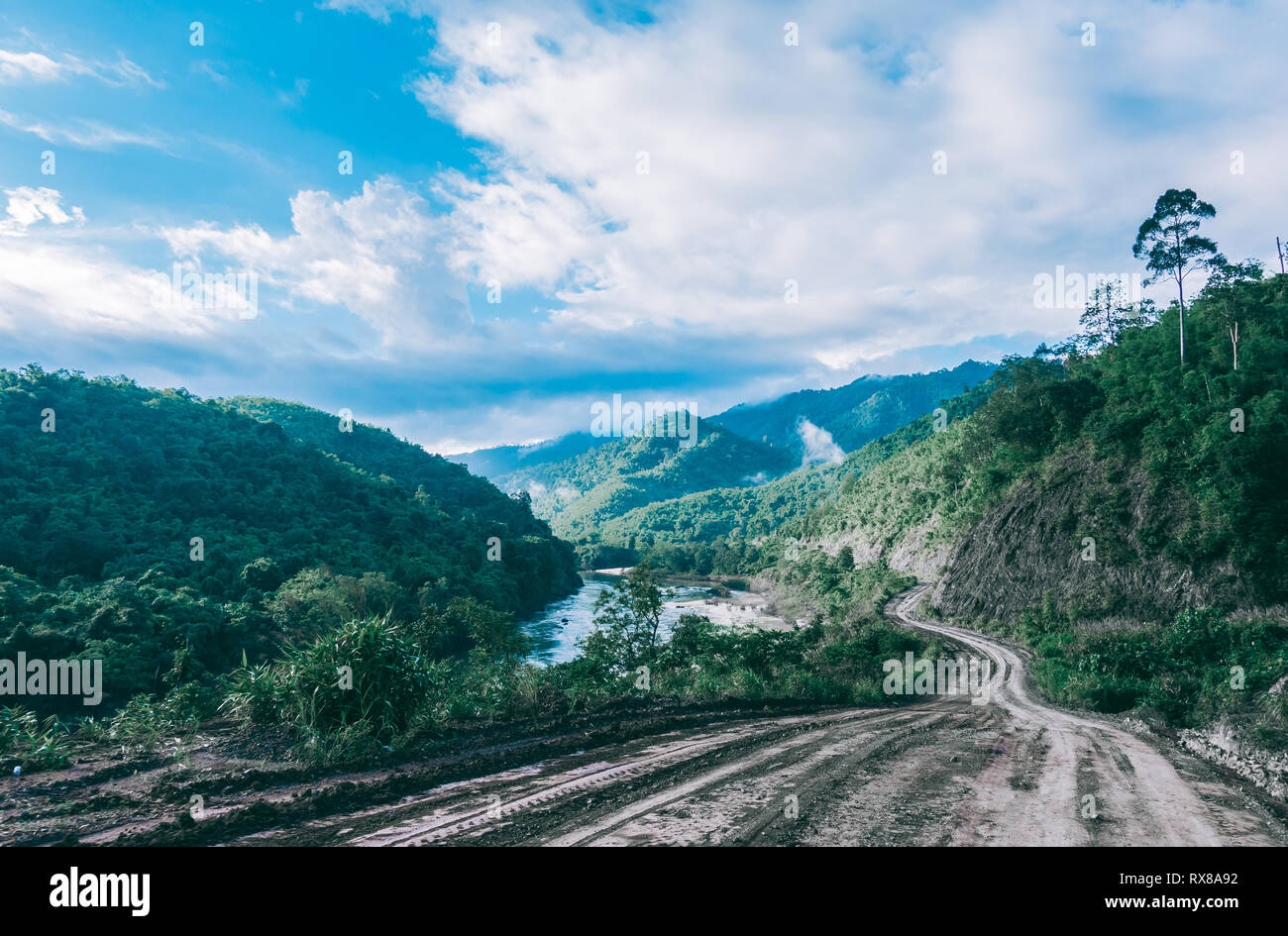 Rough winding dirt road hi-res stock photography and images - Alamy