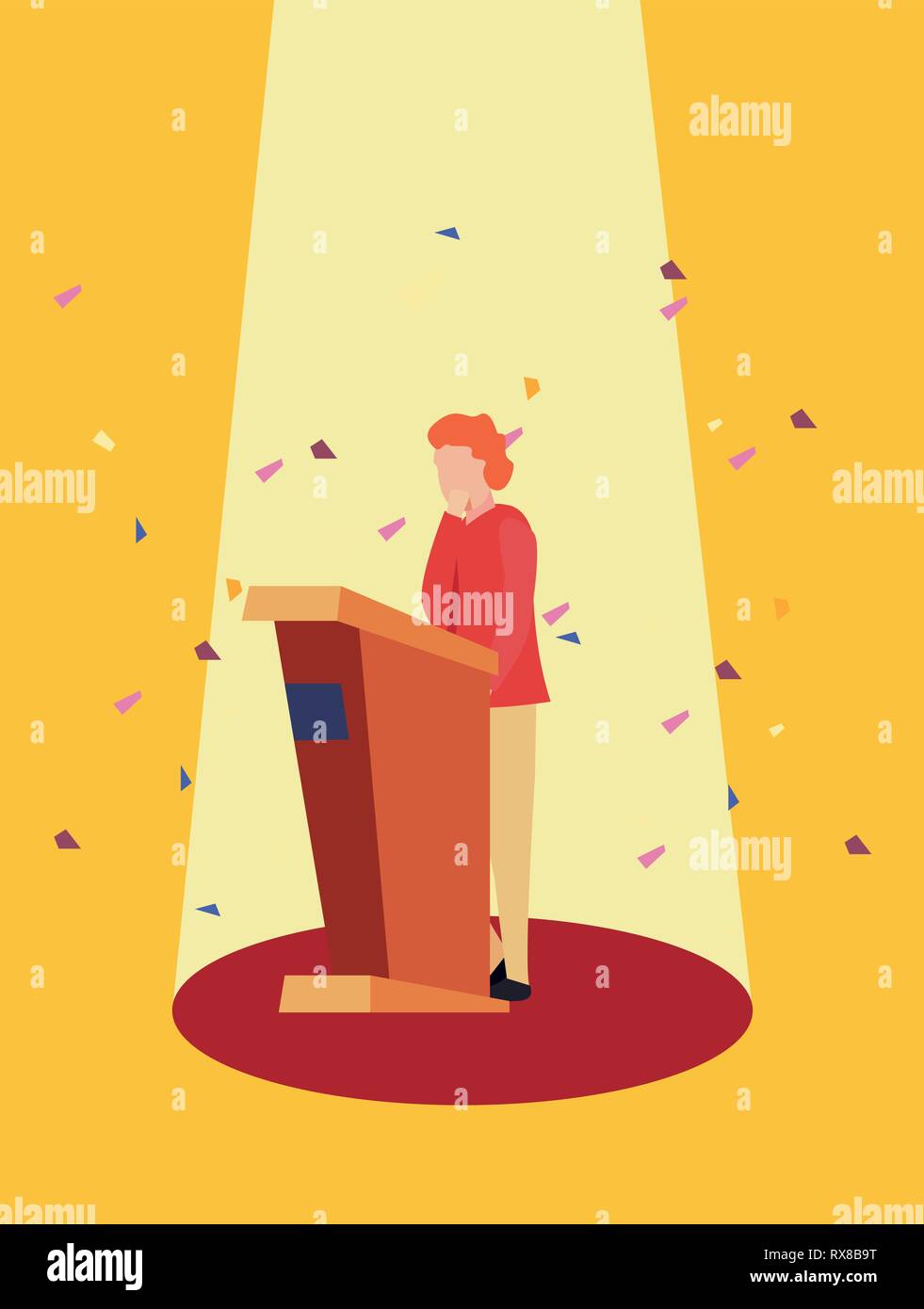 man standing in the stand vector illustration Stock Vector Image & Art ...