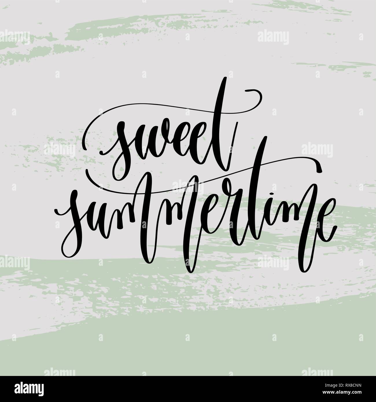 sweet summertime - hand lettering poster to summer holiday design on ...