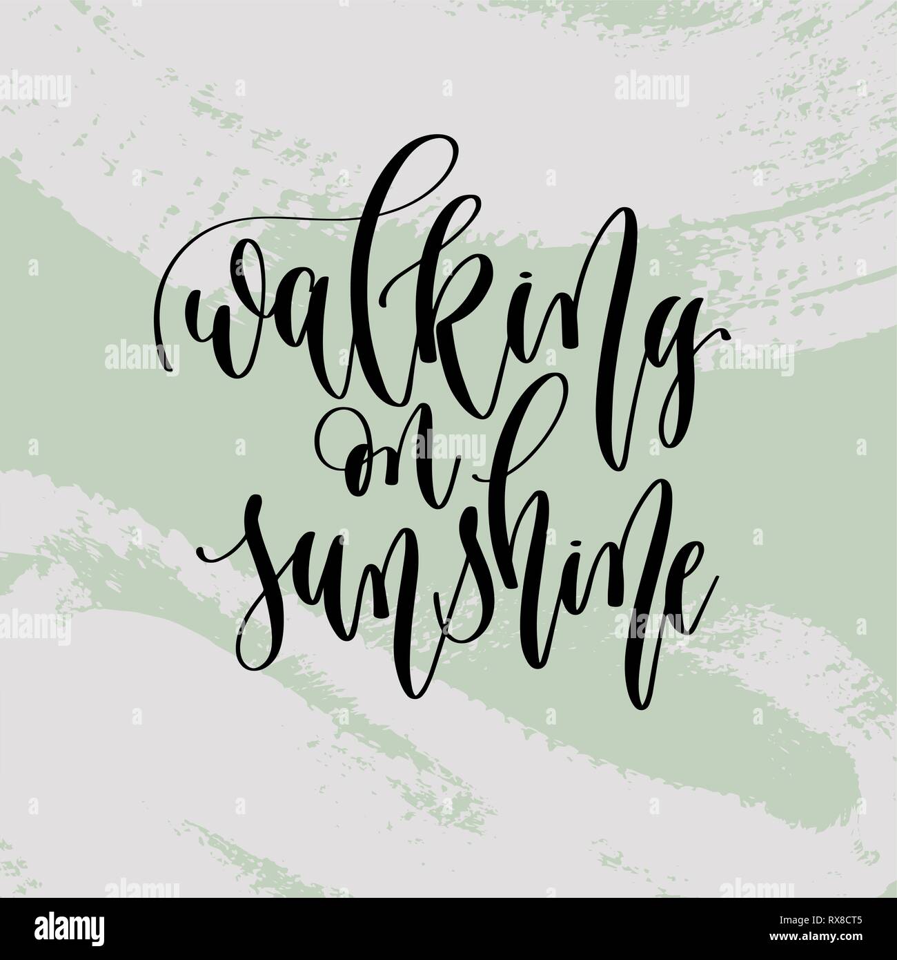 walking on sunshine - hand lettering poster to summer holiday design on ...