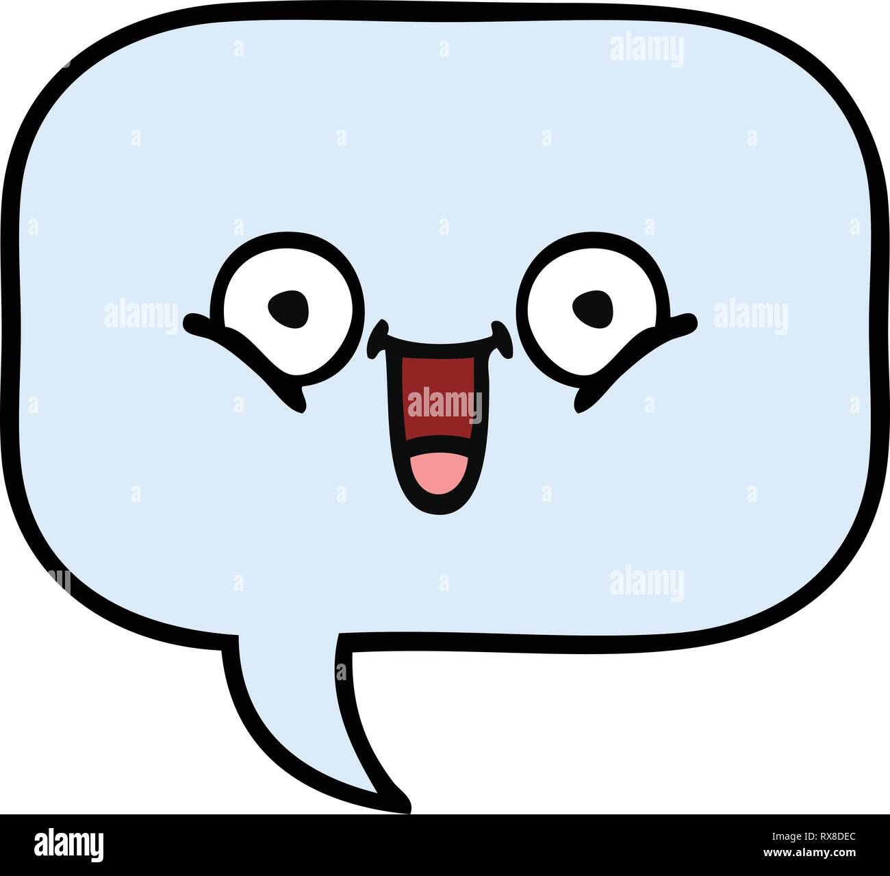 cute cartoon of a speech bubble Stock Vector Image & Art - Alamy