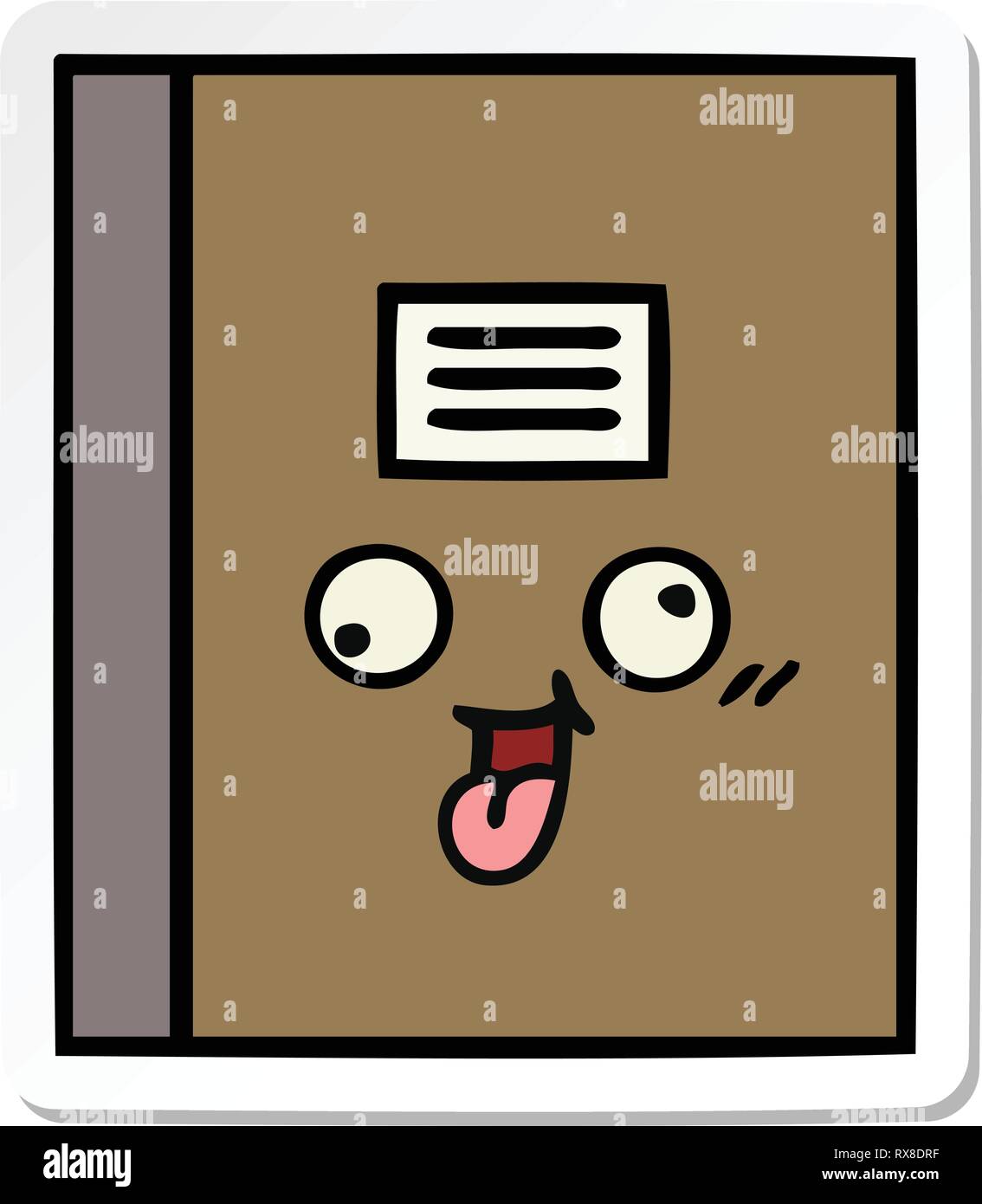 sticker of a cute cartoon notebook Stock Vector Image & Art - Alamy
