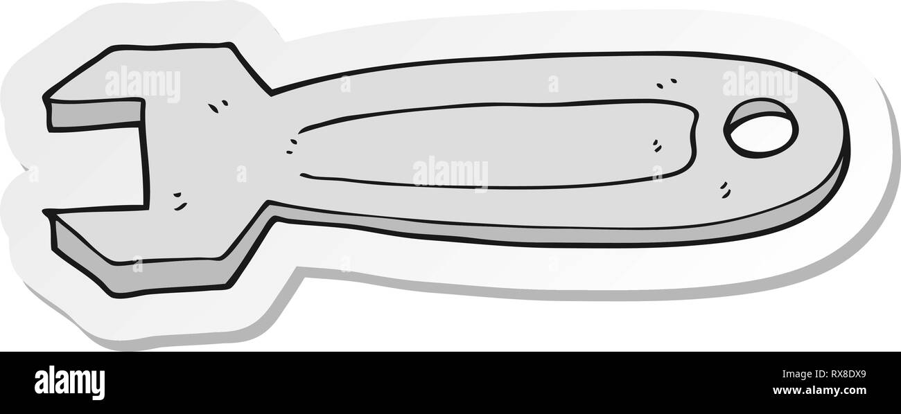 sticker of a cartoon spanner Stock Vector Image & Art - Alamy