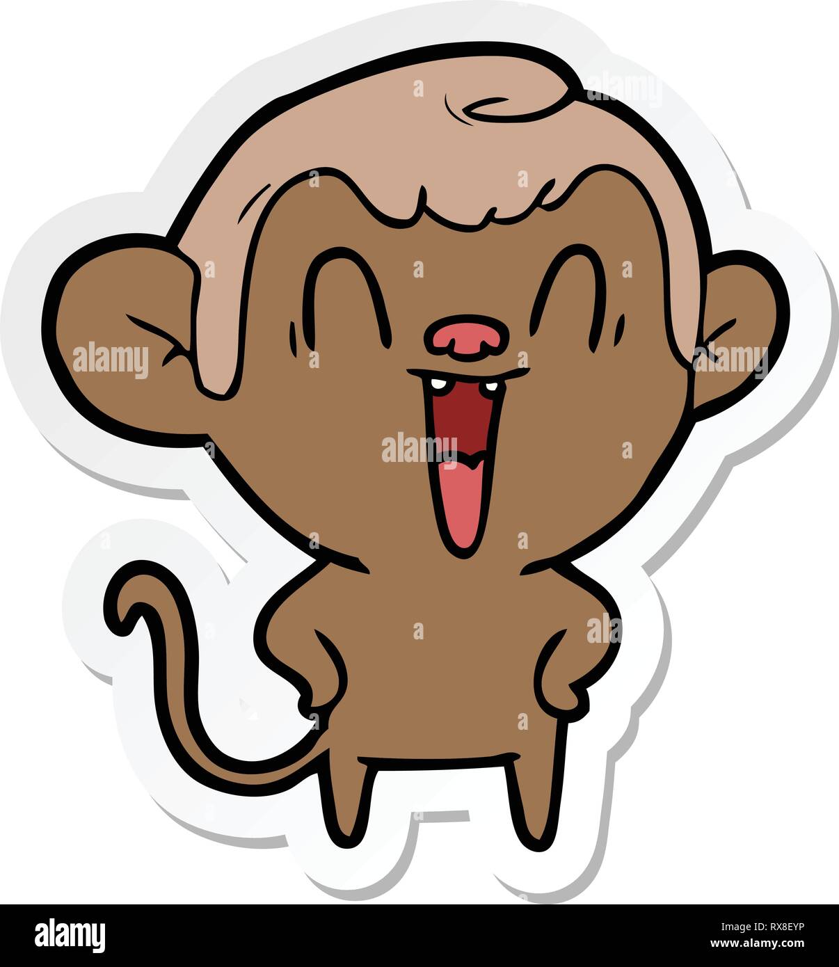 Cartoon funny monkey laughing hi-res stock photography and images - Alamy