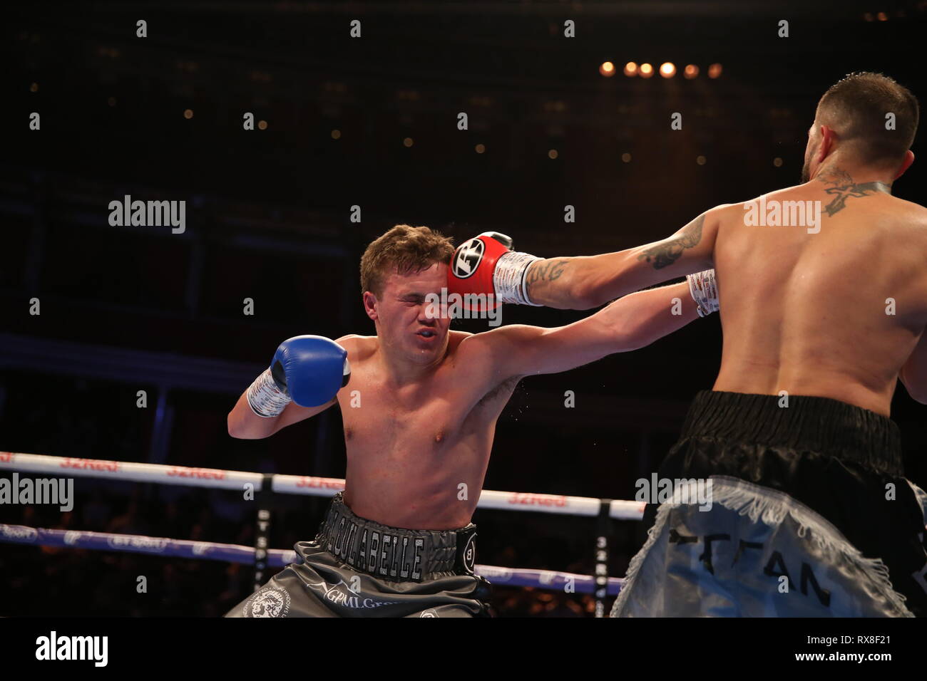 Jake Pettitt (left) and Stefan Slavchev during the Super-Bantamweight ...