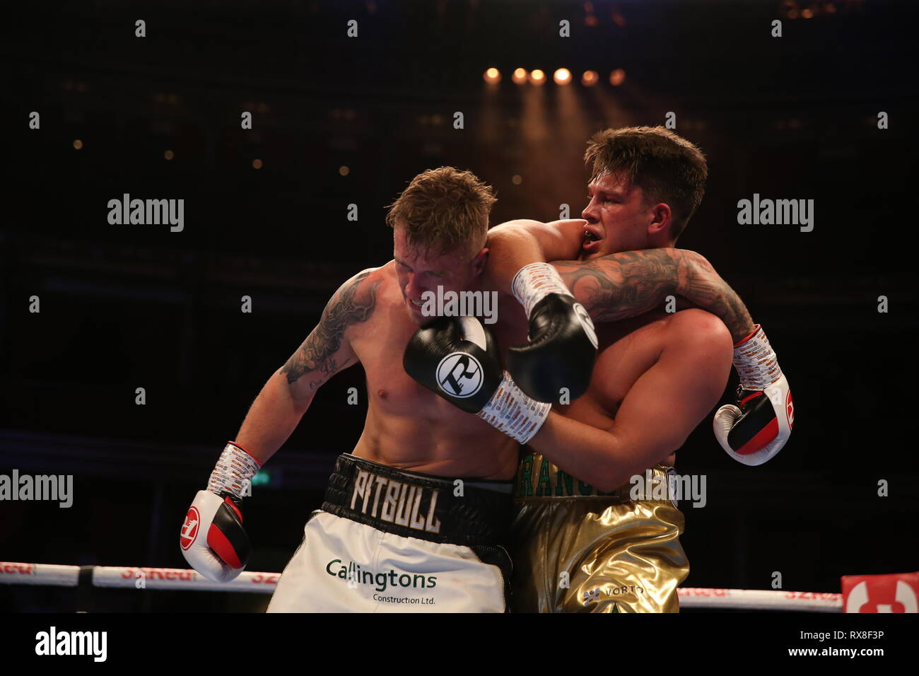James Branch (right) and Kieiran Pitman during the Cruiserweight ...
