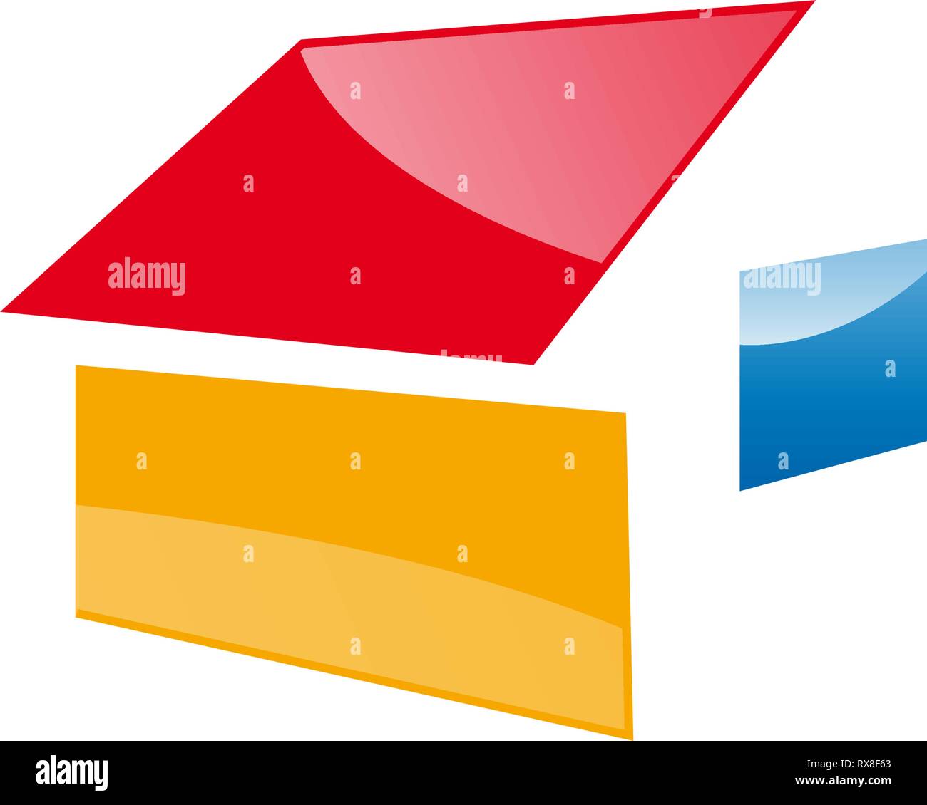 Vector logo house in abstract shape Stock Vector Image & Art - Alamy