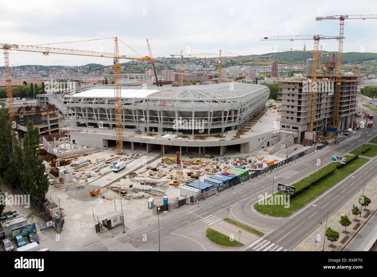Bratislava, Slovakia - May 1st 2018 : building a new football stadium ...