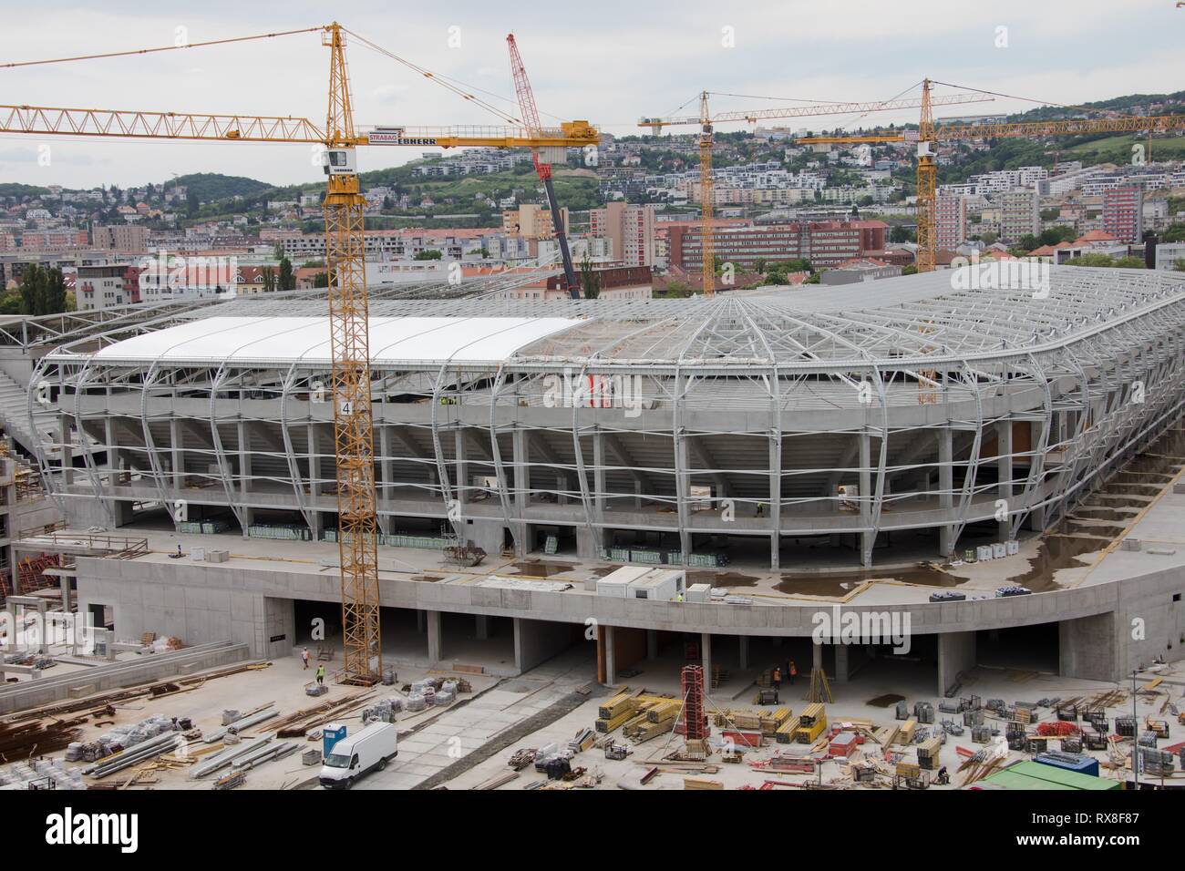 Bratislava, Slovakia - May 1st 2018 : building a new football stadium ...