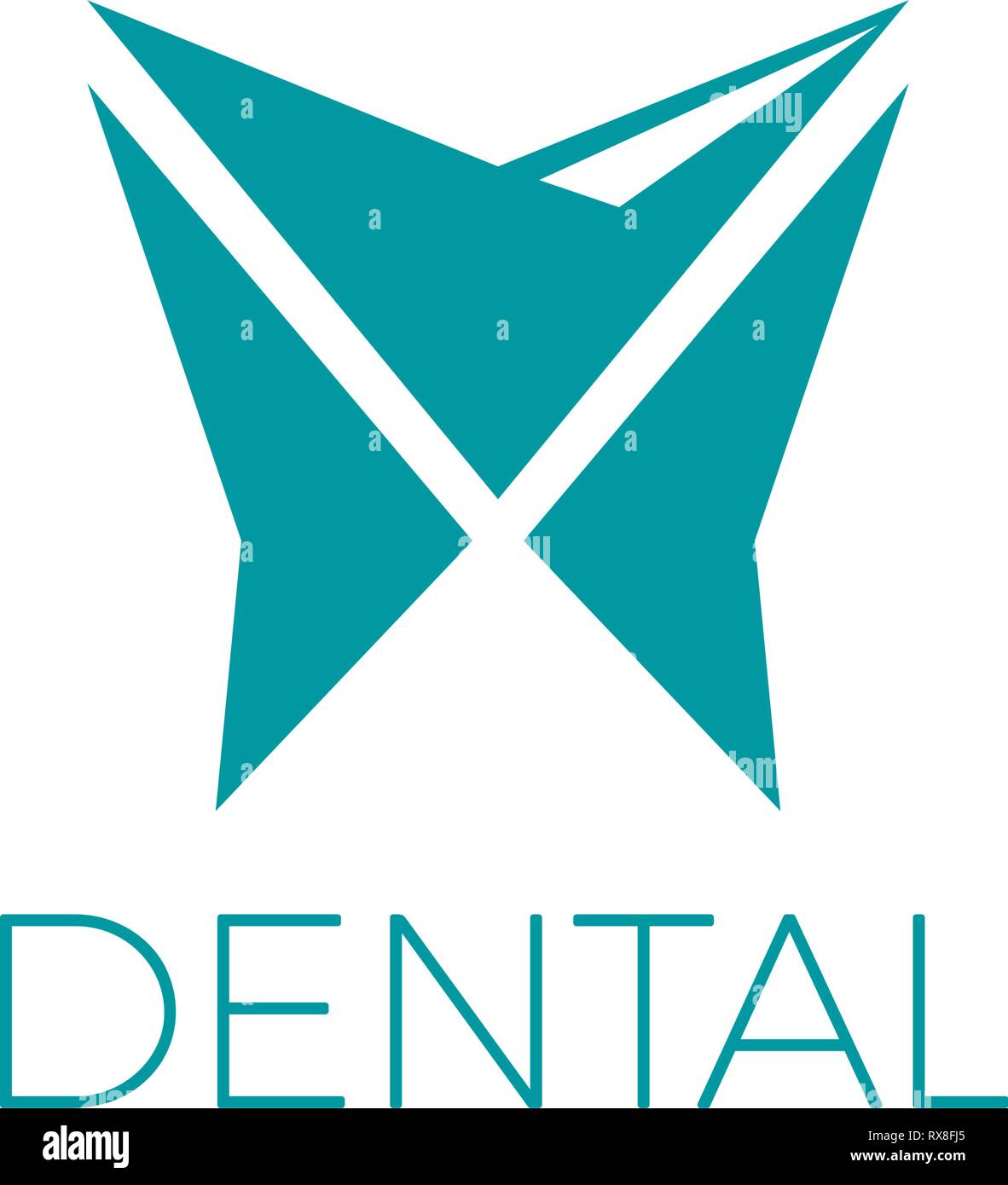 Vector logo abstract geometric tooth. Dental clinic concept Stock ...