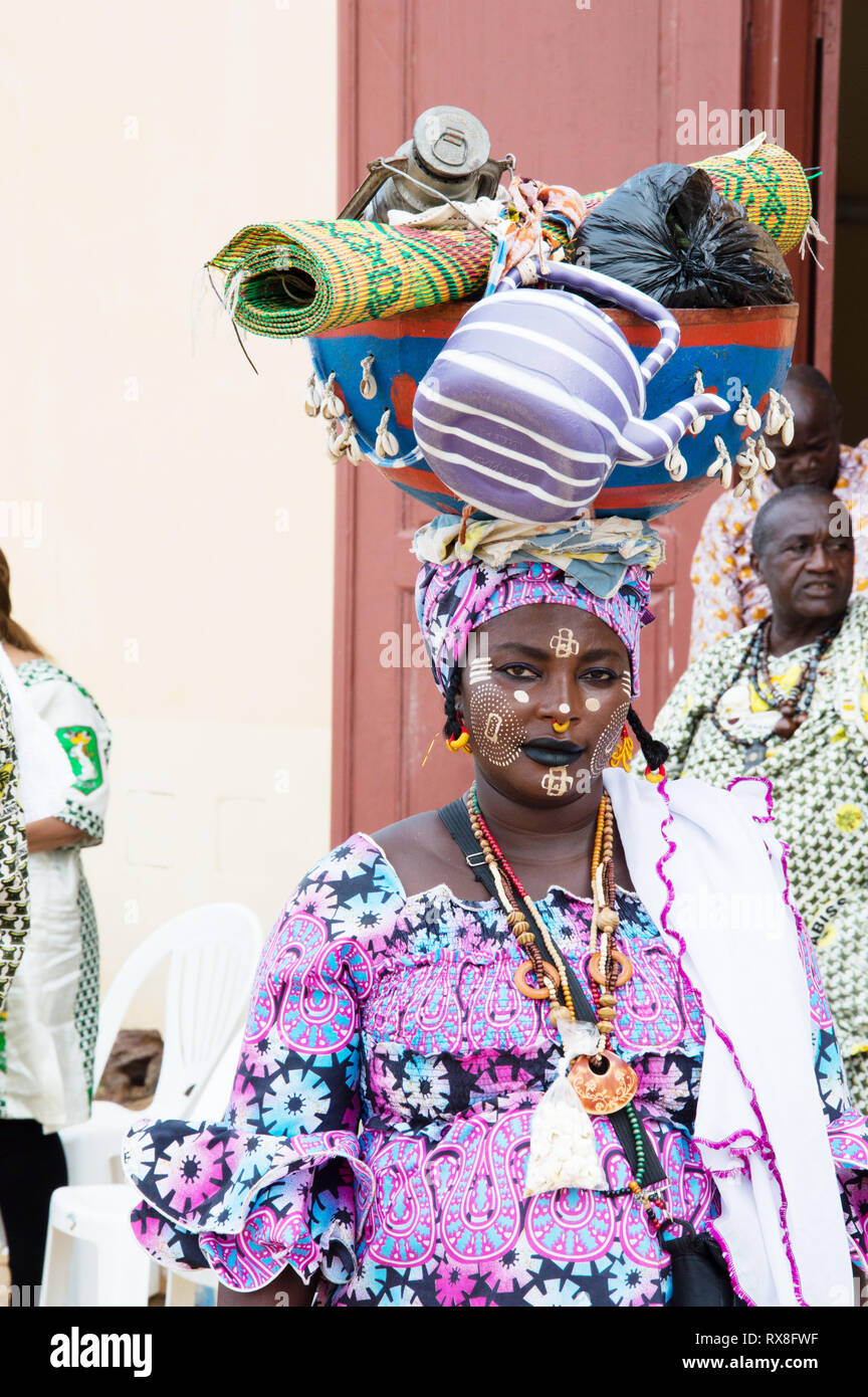 Bassam, côte d'ivoire - November 7, 2015: portrait of an adult woman ...