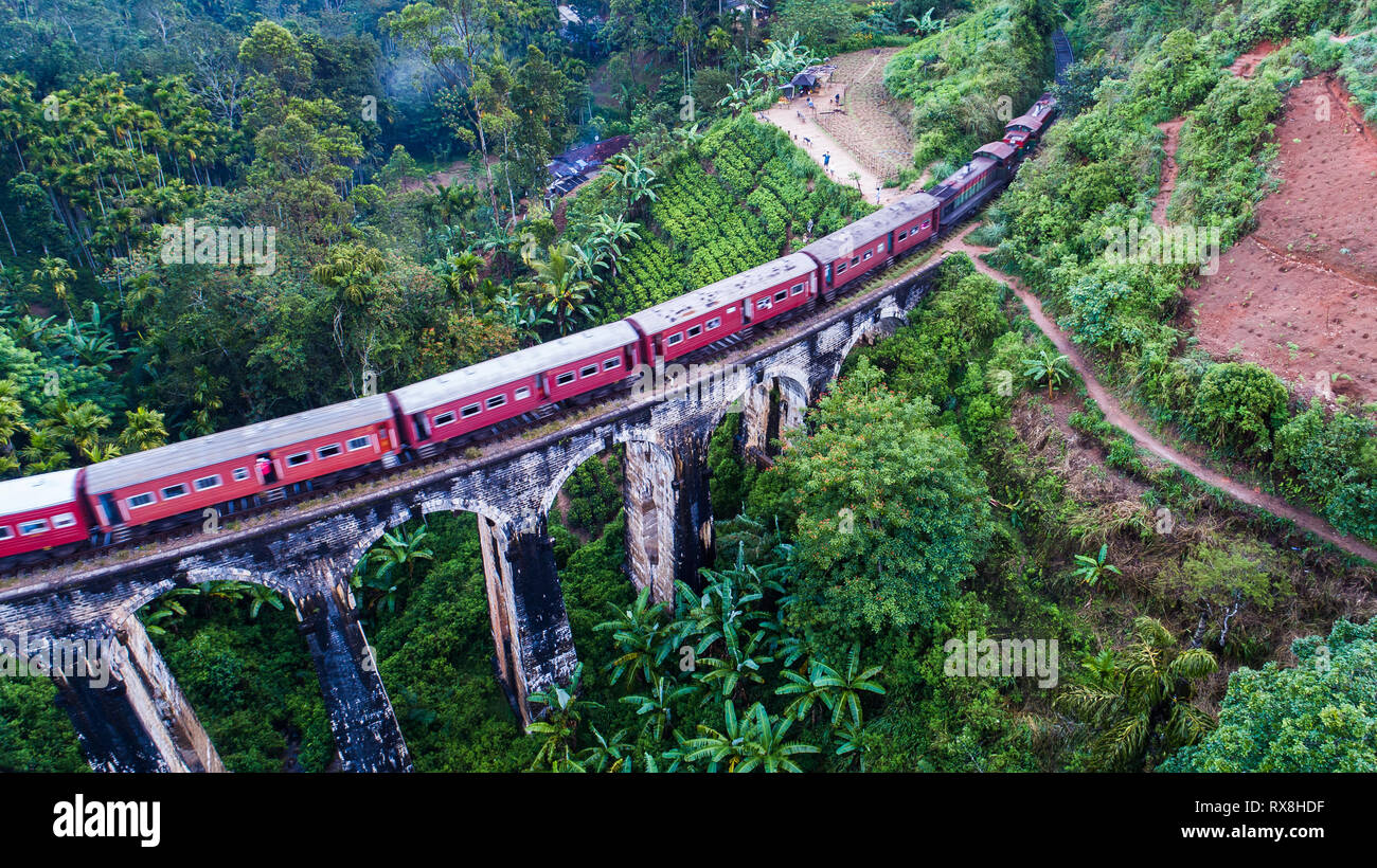 Famous Demodara Nine Arch Bridge. Ella, Sri Lanka Stock Photo - Alamy