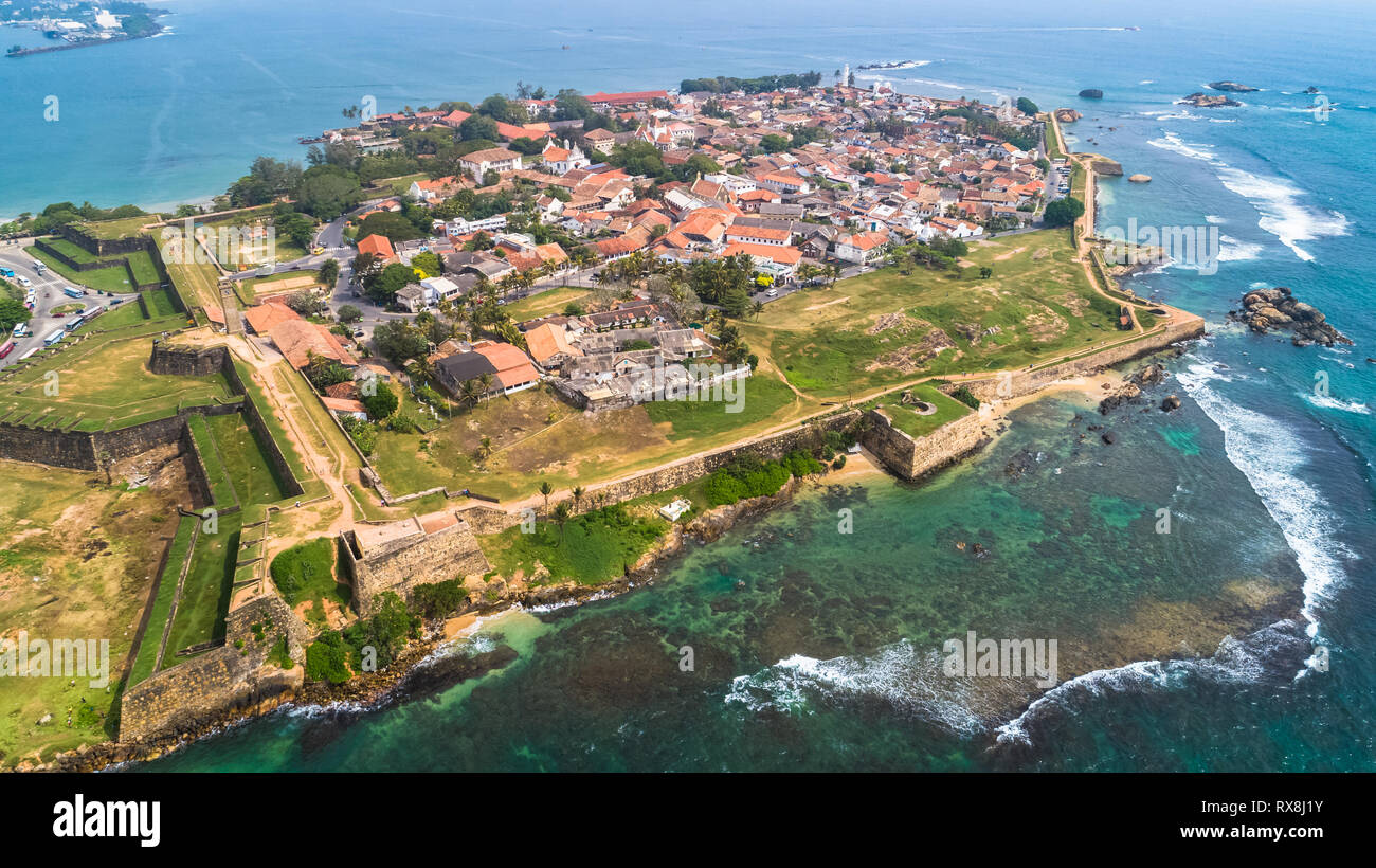 Aerial. Galle city view. Sri Lanka Stock Photo - Alamy