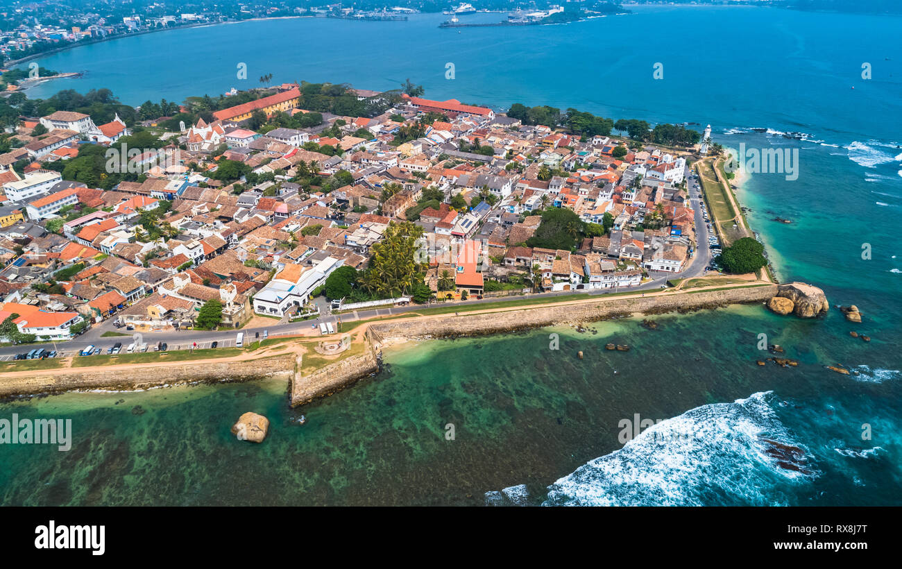 Aerial. Galle city view. Sri Lanka Stock Photo - Alamy