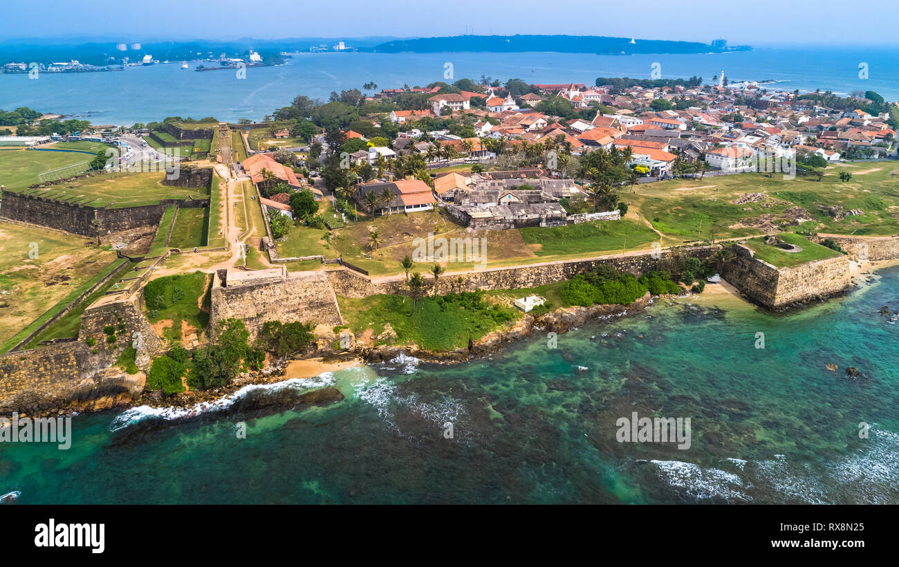 Aerial. Galle city view. Sri Lanka Stock Photo - Alamy