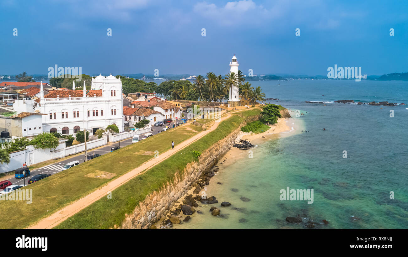 Aerial. Galle city view. Sri Lanka Stock Photo - Alamy