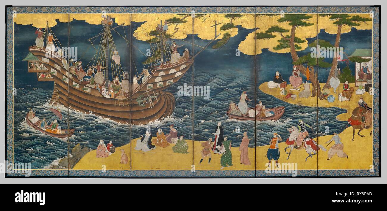 Southern Barbarians. Artist Unknown; Japanese. Date: 1625-1675 ...