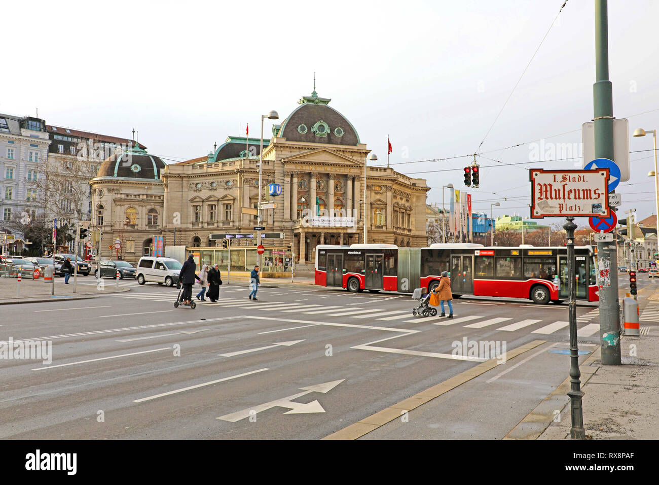 VIENNA, AUSTRIA - JANUARY 8, 2019: View of "People's Theatre ...