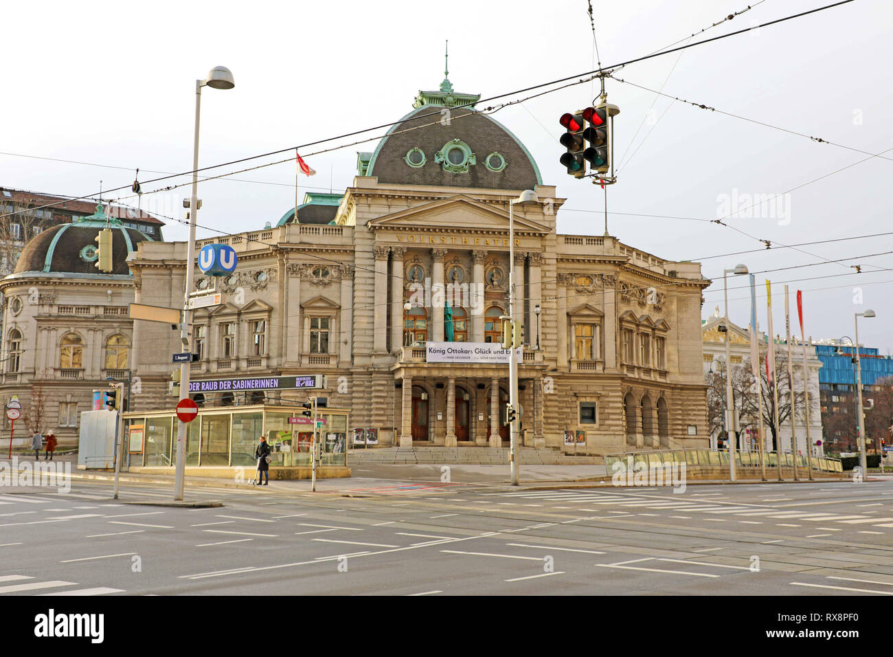 VIENNA, AUSTRIA - JANUARY 8, 2019: View of "People's Theatre ...