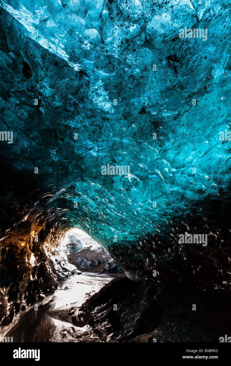 Ice cave, Skaftafell National Park, Southern Iceland, Iceland, Europe ...