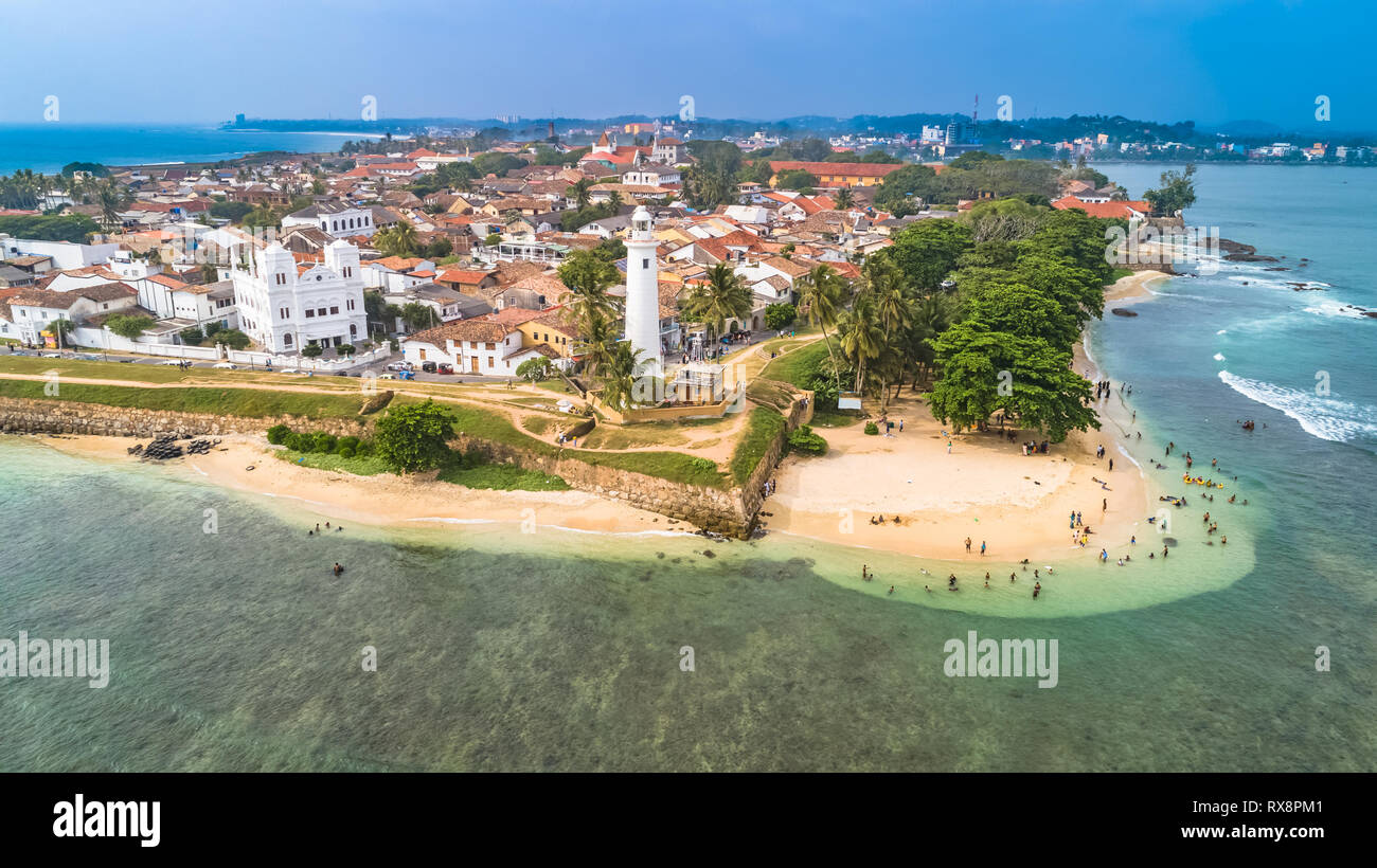 Aerial. Galle city view. Sri Lanka Stock Photo - Alamy