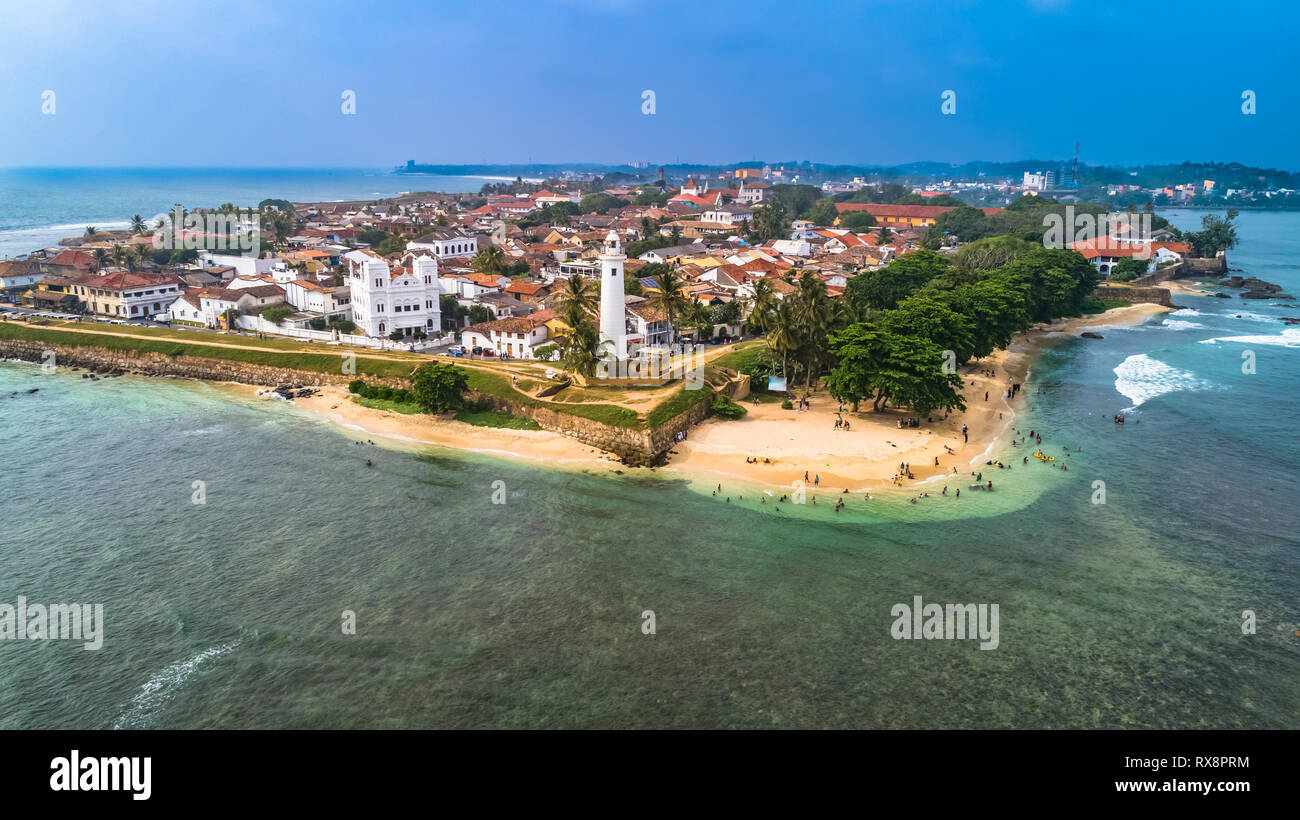 Aerial. Galle city view. Sri Lanka Stock Photo - Alamy