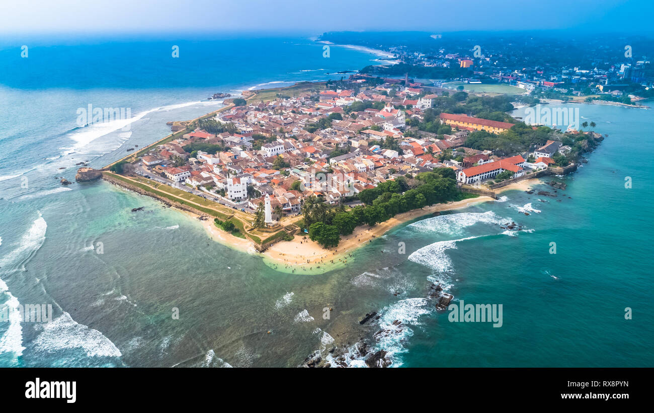 Aerial. Galle city view. Sri Lanka Stock Photo - Alamy
