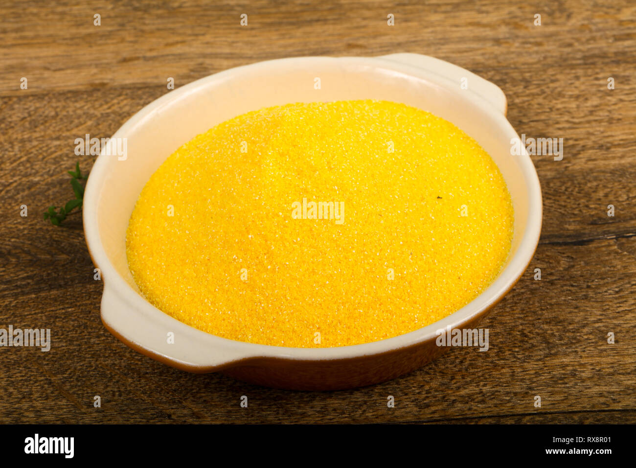 Raw polenta ready for cooking Stock Photo - Alamy