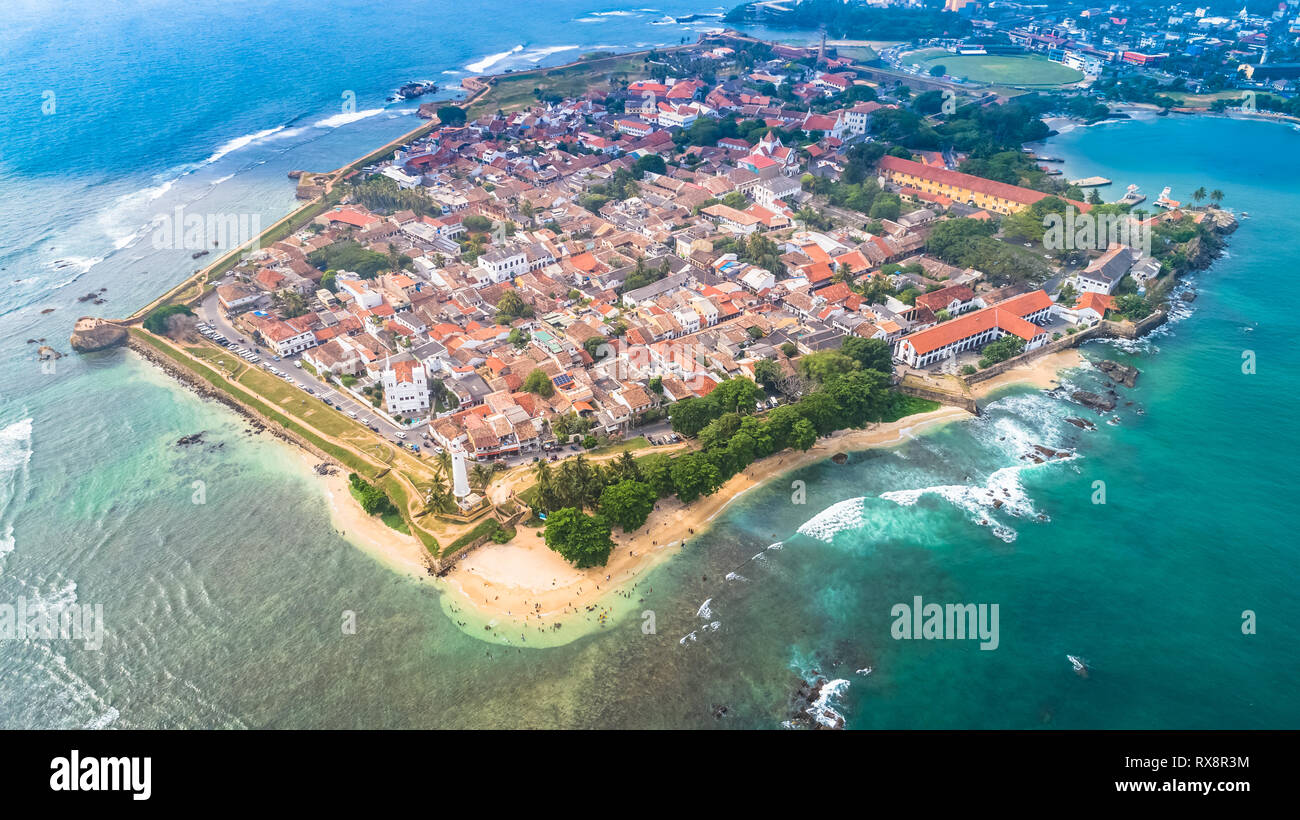 Aerial. Galle city view. Sri Lanka Stock Photo - Alamy