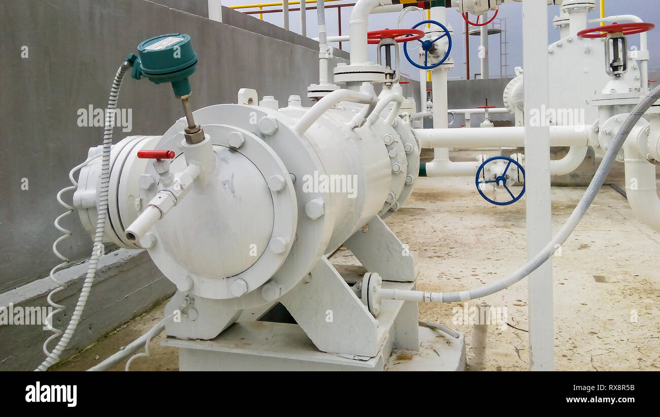 The pump for pumping hot products of oil refining. Equipment refinery ...