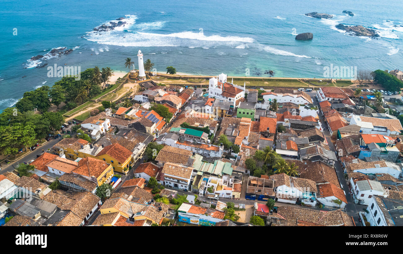 Aerial. Galle city view. Sri Lanka Stock Photo - Alamy