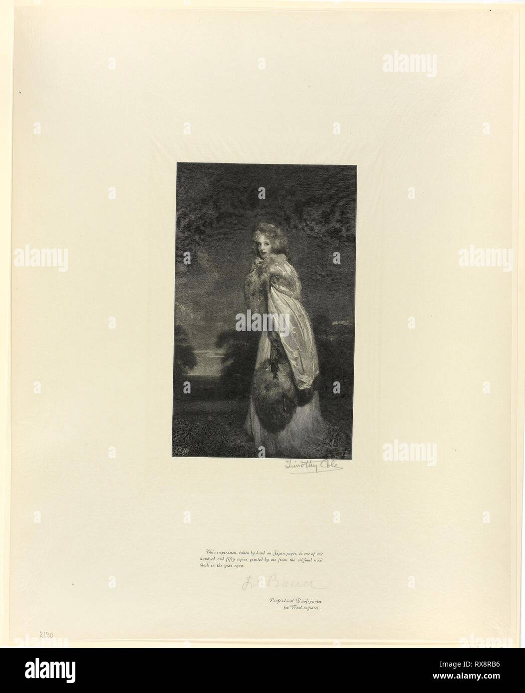 Lady Derby (Miss Farren), from Old English Masters. Timothy Cole ...